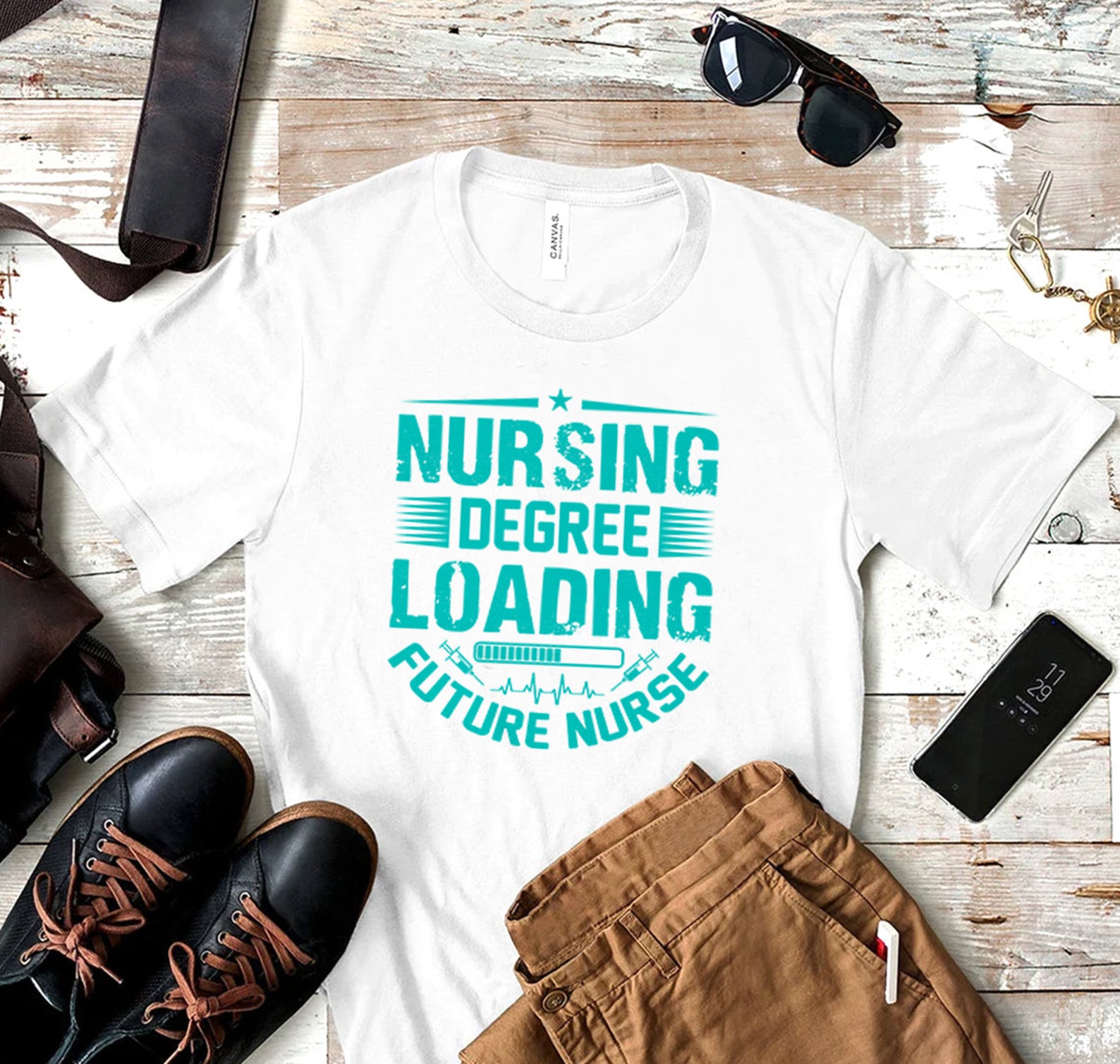 Nursing Degree Loading Shirt for Men Funny Nurse Tshirt for - Etsy