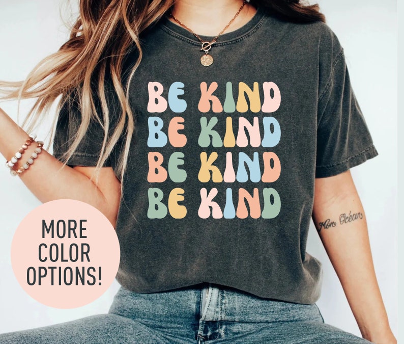 Retro Be Kind Shirt for Women Be Kind Tshirt for Her - Etsy