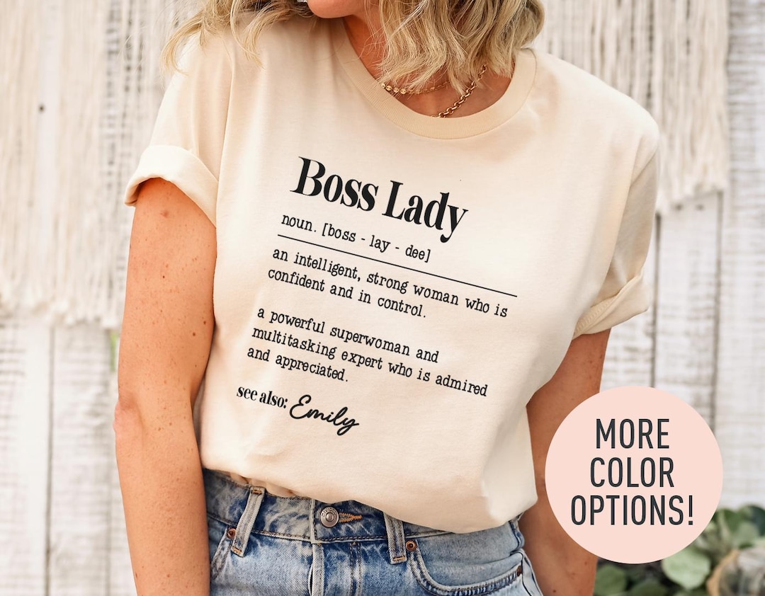 Boss Lady Shirt Personalized Boss Name Shirt Strong Woman Shirt Custom ...