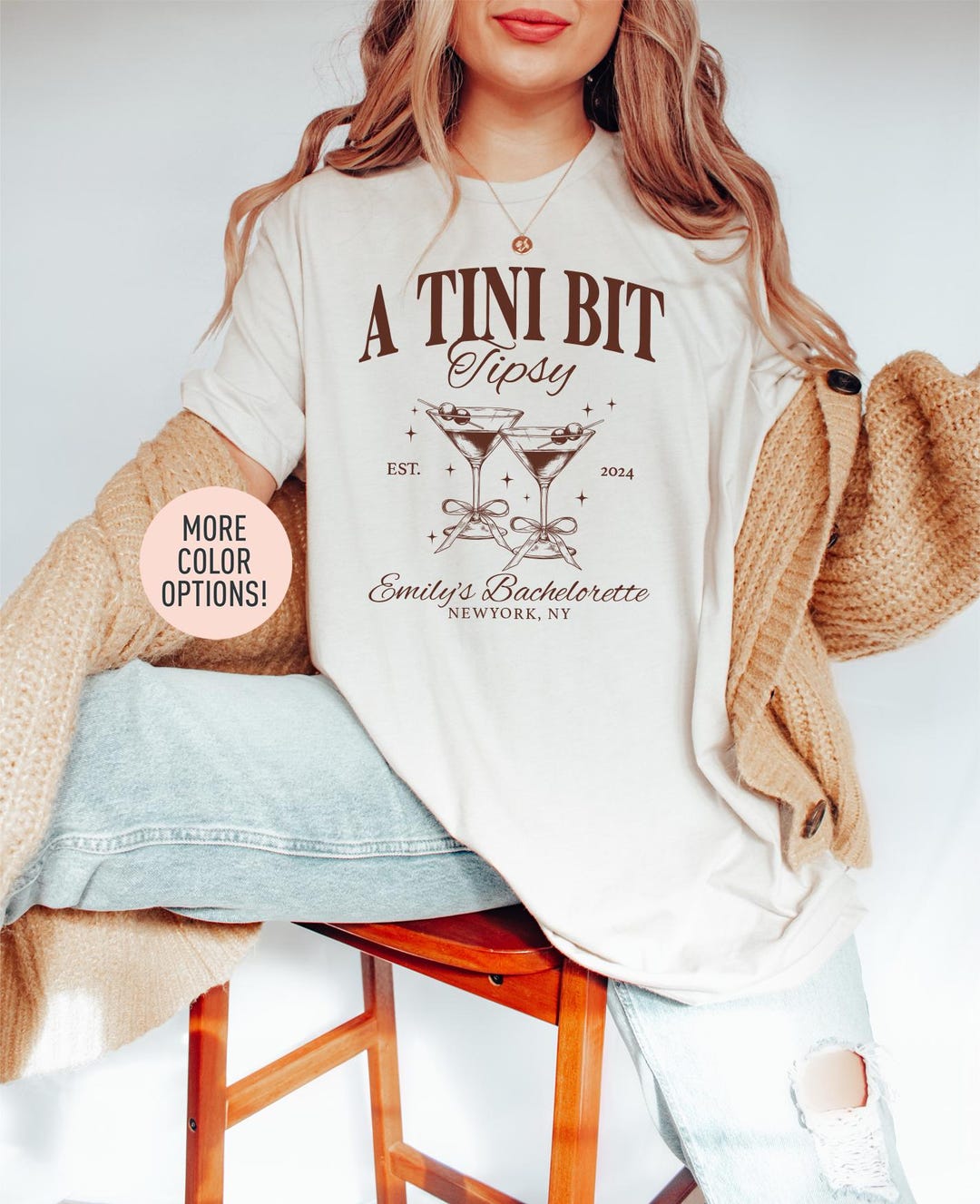A Tini Bit Tipsy Shirt, Custom Location Bachelorette Shirt ...