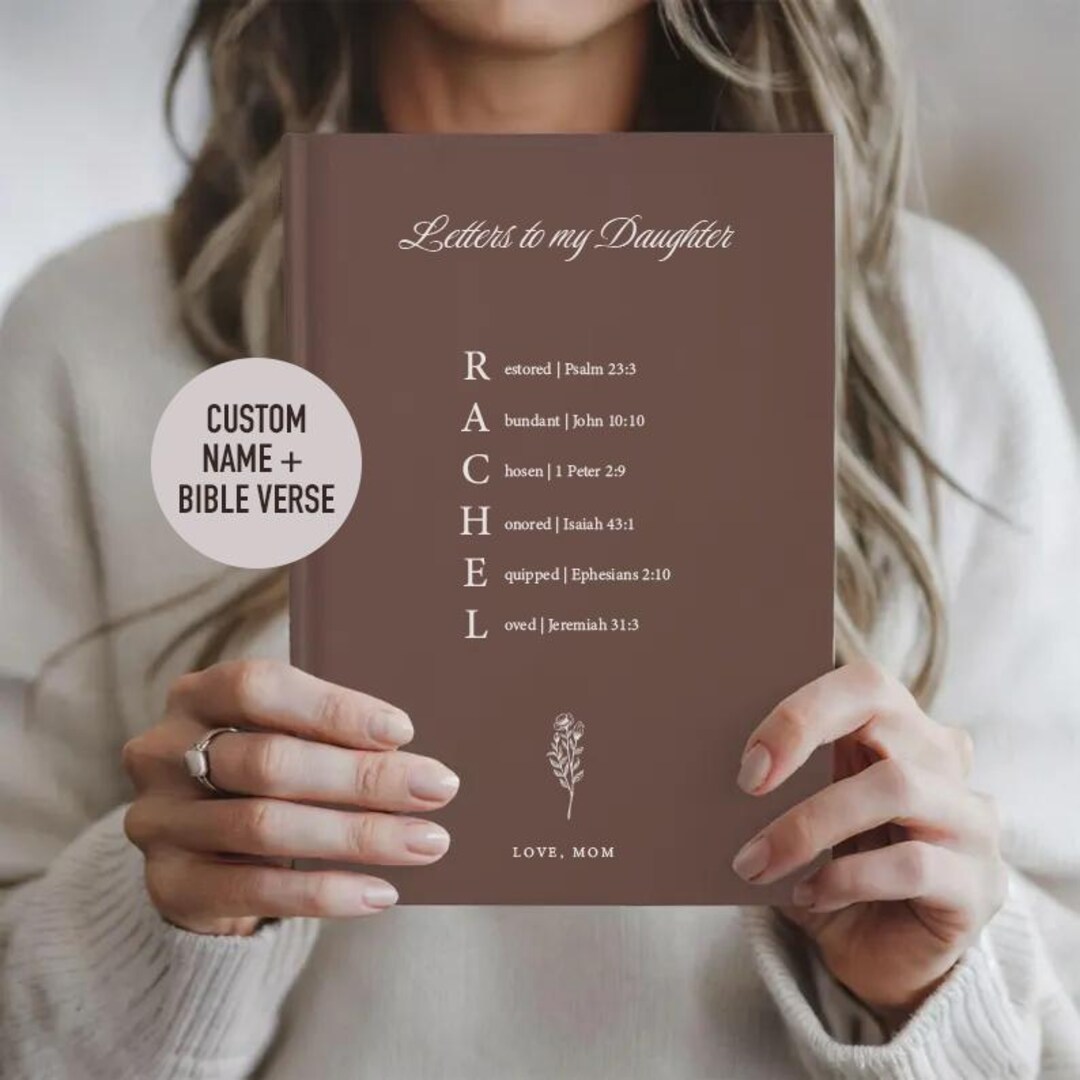 Personalized Daughter Bible Verse Journal Scripture Christian Girl Gift ...