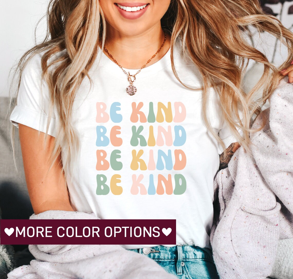 Retro Be Kind Shirt for Women Be Kind Tshirt for Her - Etsy