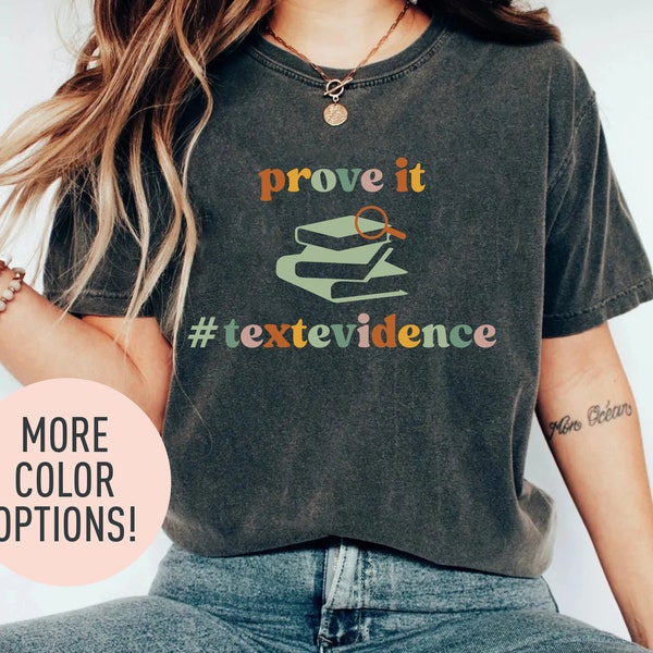 Text Evidence Teacher Shirt - Etsy