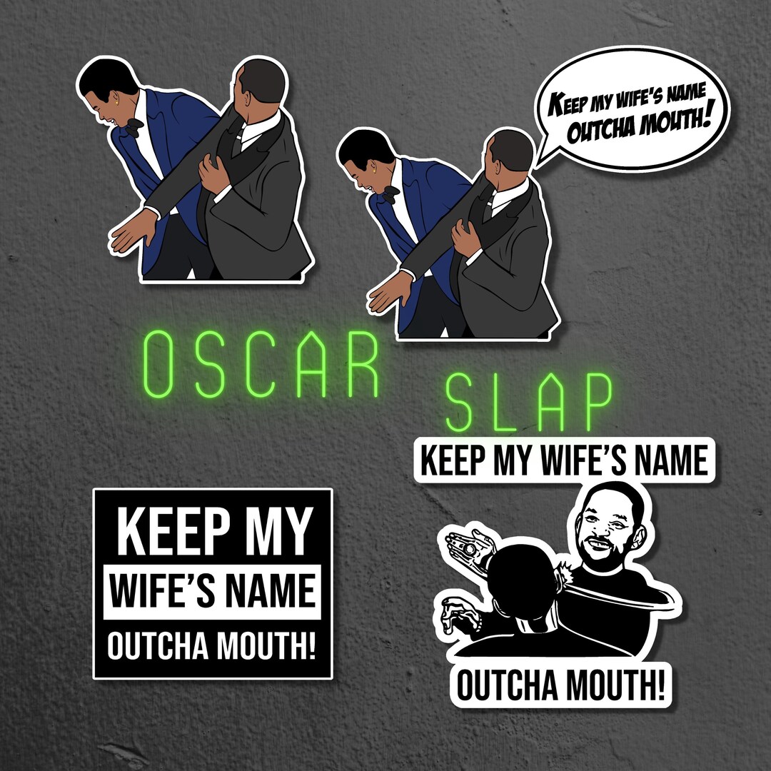 Oscar Slap Stickers Will Smith Slaps Chris Rock High-quality Waterproof ...