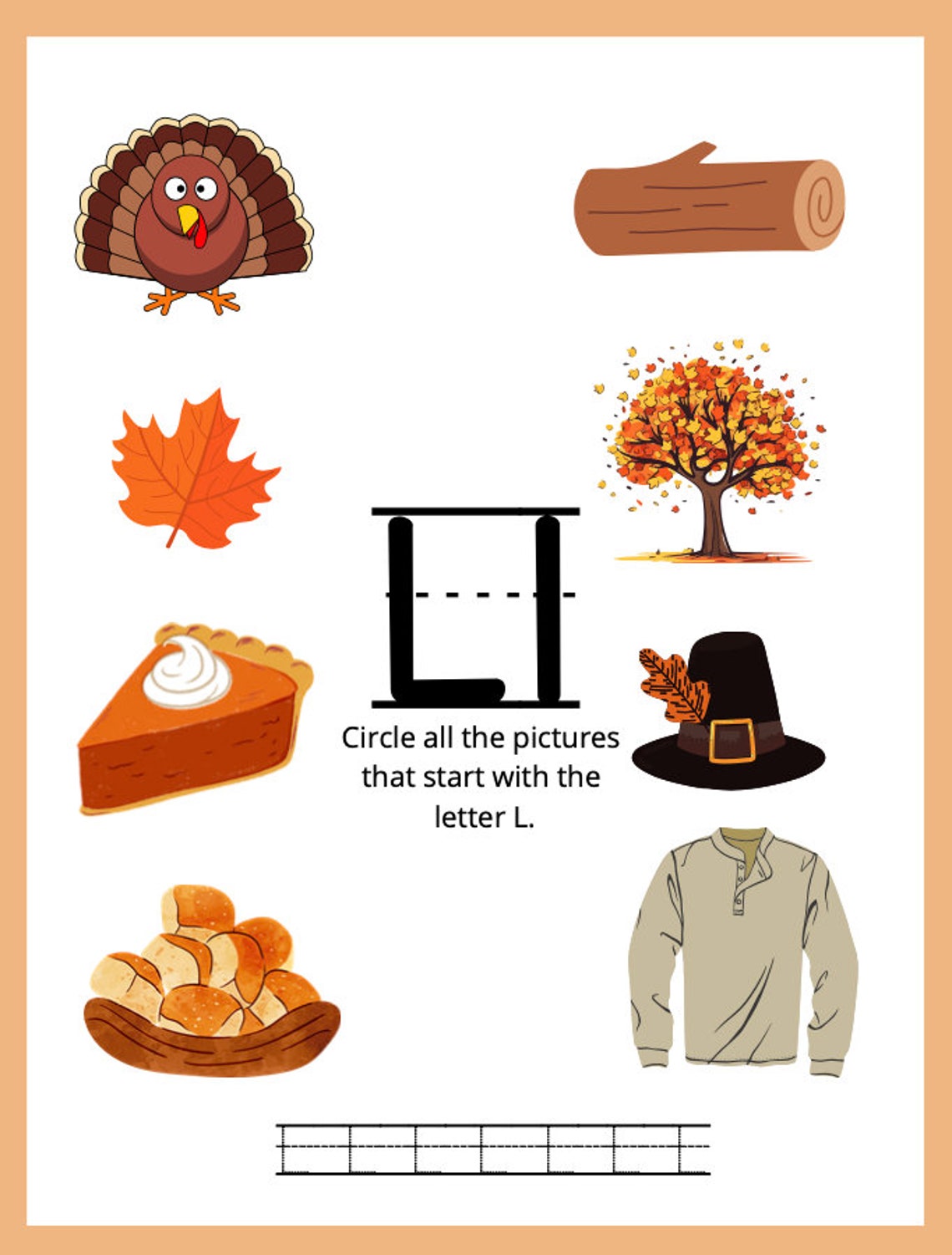 Thanksgiving Initial Consonants - Etsy