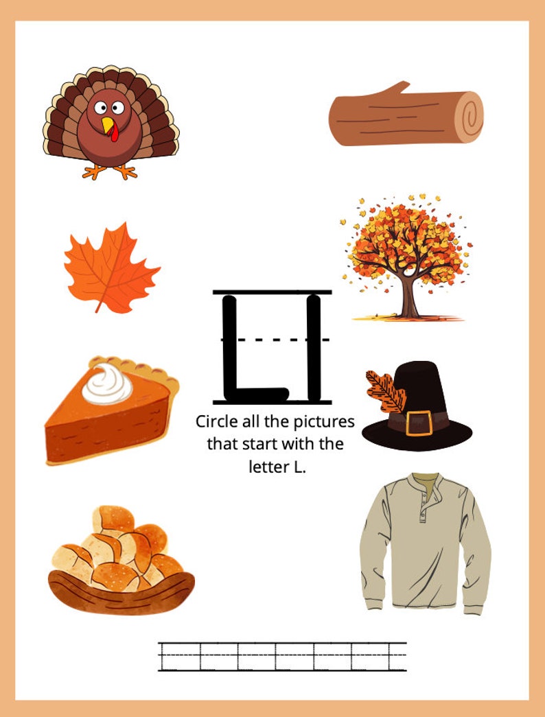 Thanksgiving Initial Consonants - Etsy