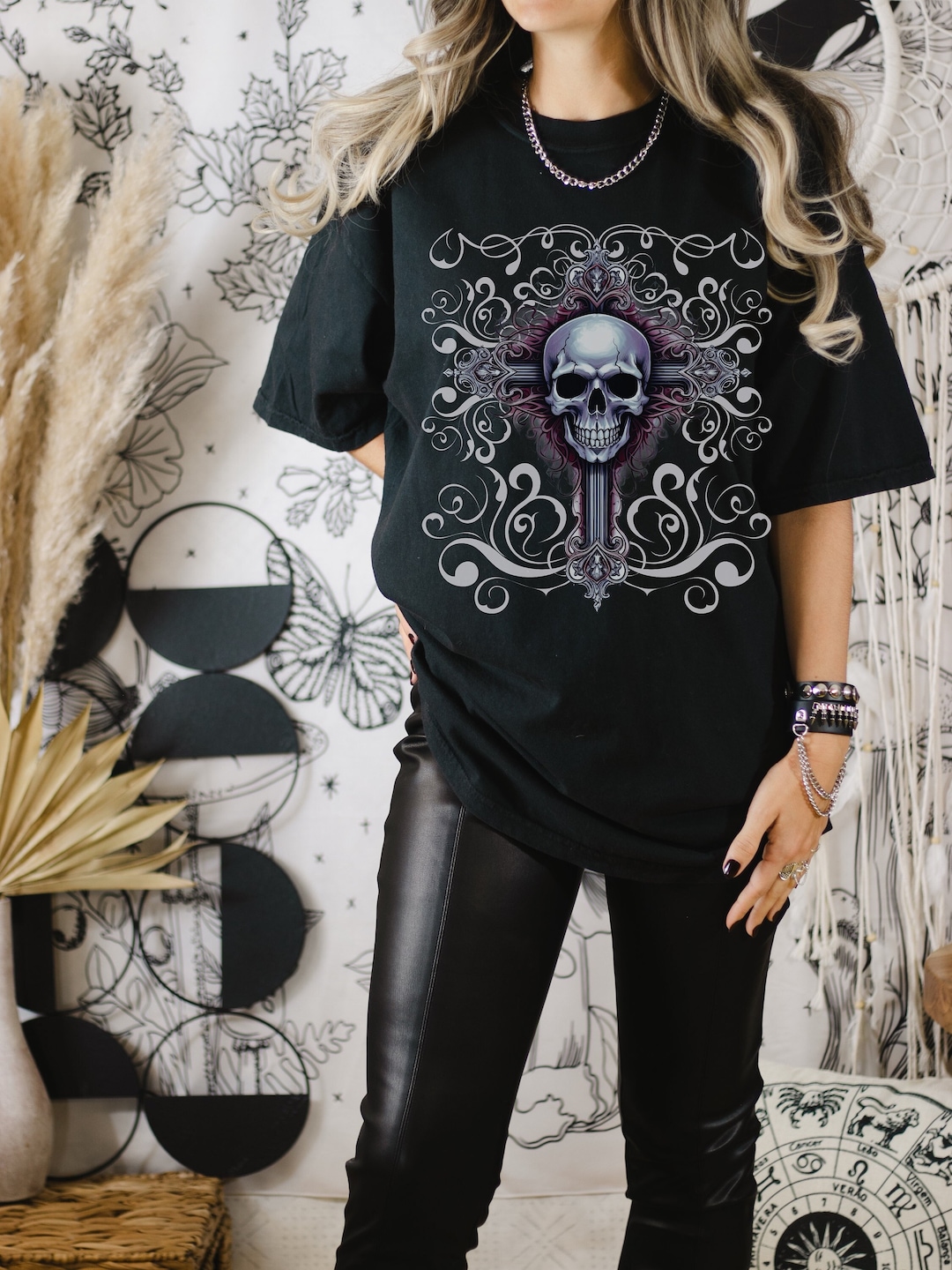 Y2K Grunge Skull Cross Shirt Y2K Grunge Grunge Y2K Fairy Grunge ...
