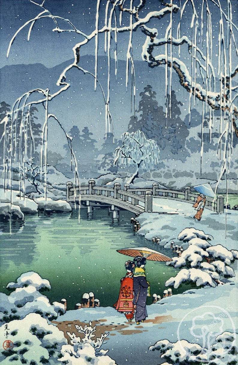 Japanese Art Print, Koitsu Vintage Print, Ukiyo-e Art Print, Woodblock ...