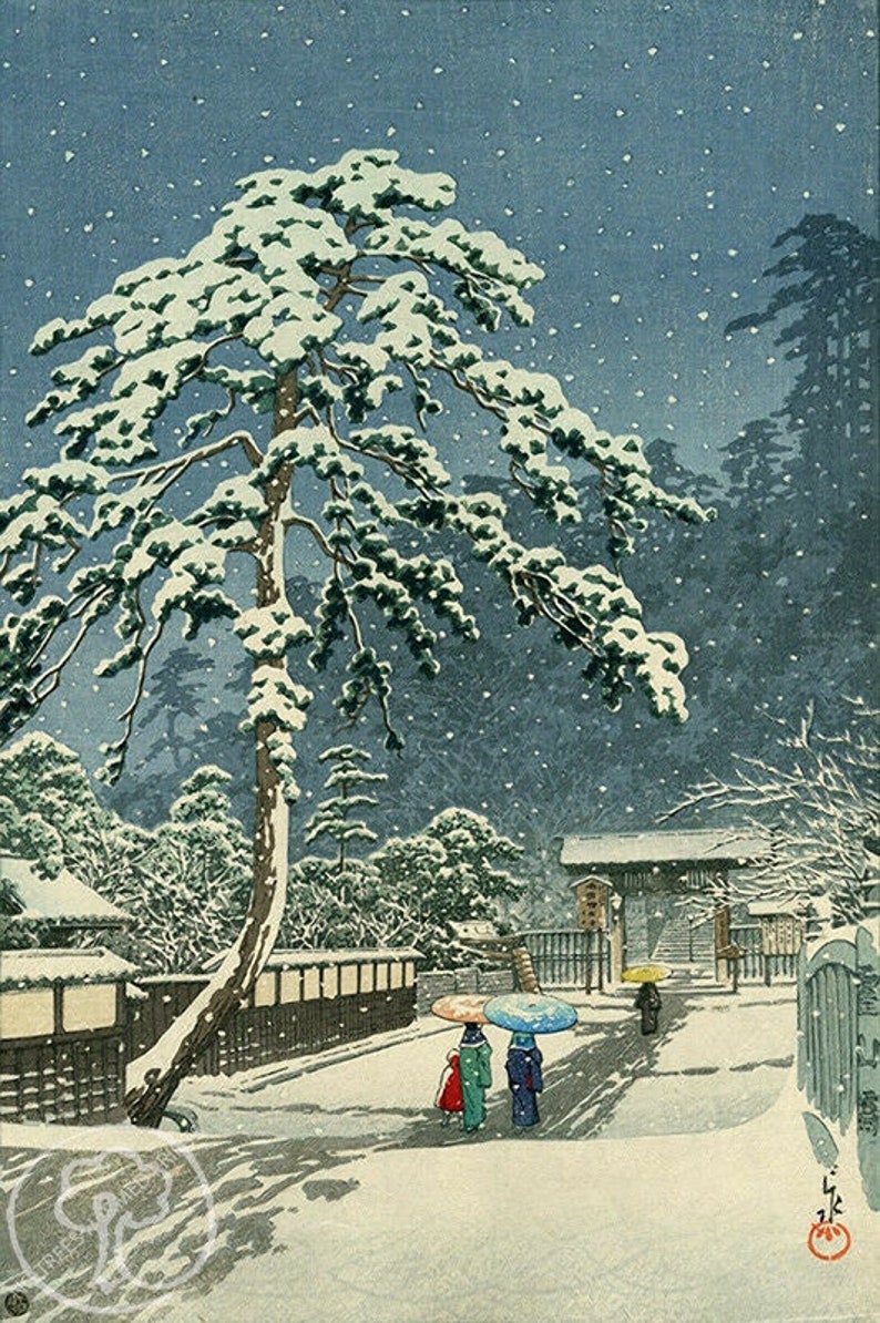 Japanese Art Print, Hasui Vintage Print, Ukiyo-e Art Print, Woodblock ...