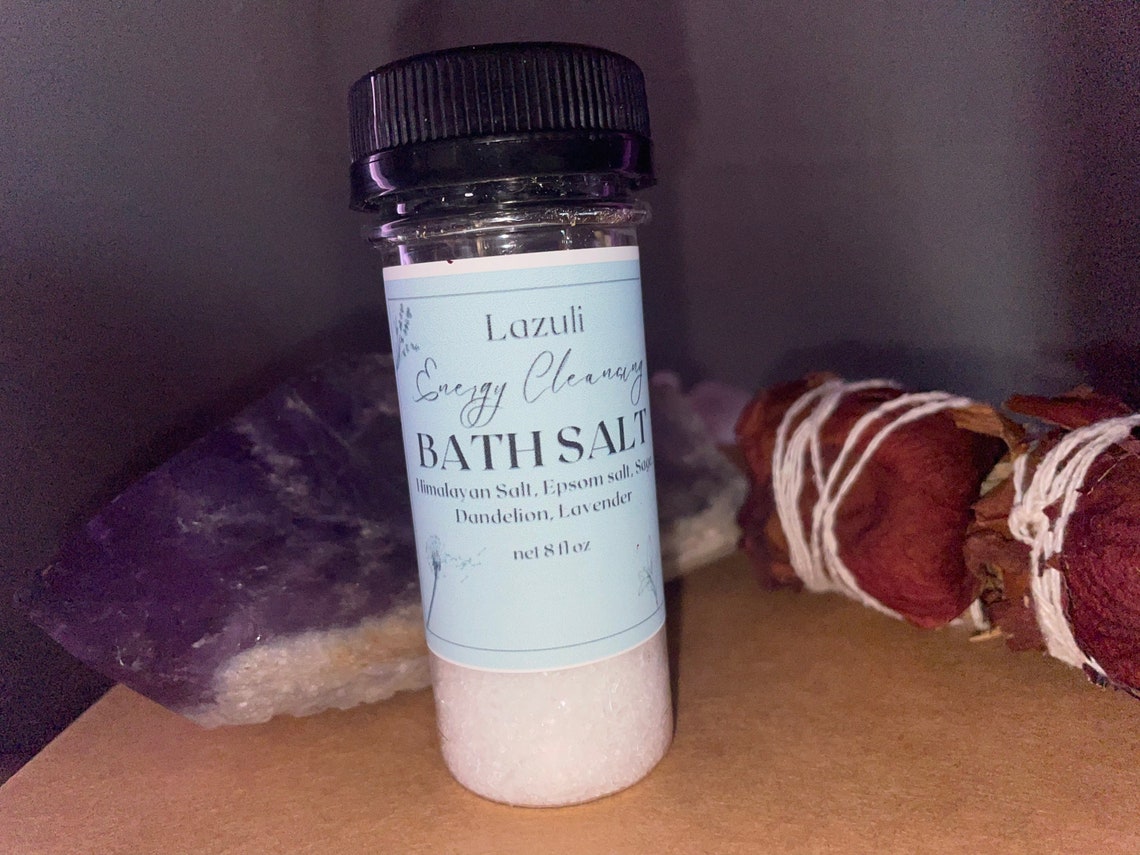 Spiritual Cleansing Bath Salt With Lavender, Dandelion, Sage, Himalayan ...