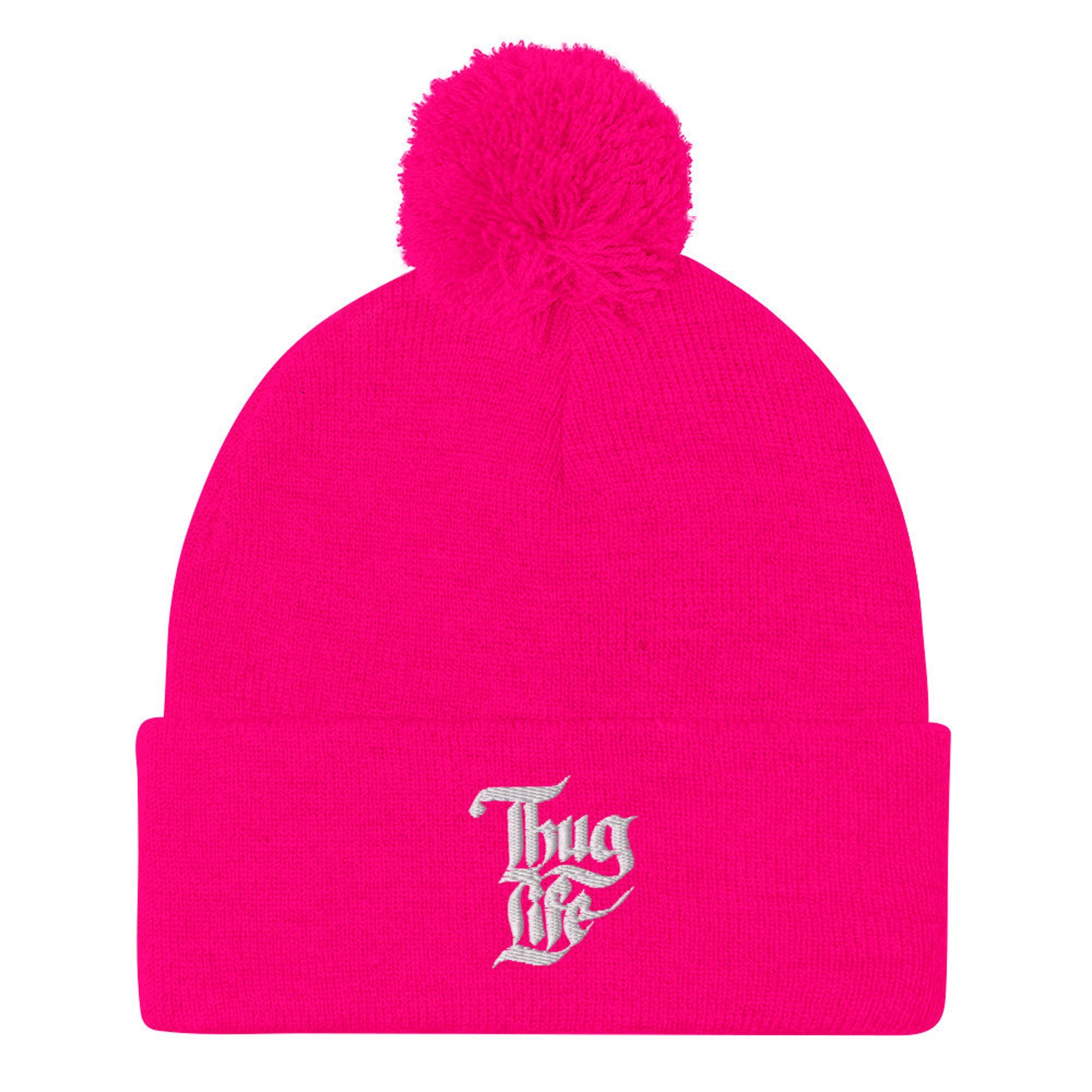 Thug Life 2pac Inspired Pom-pom Beanie Attire Hat Women’s Head Tupac - Etsy