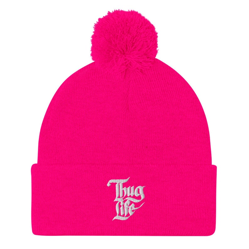 Thug Life 2pac Inspired Pom-pom Beanie Attire Hat Women’s Head Tupac - Etsy
