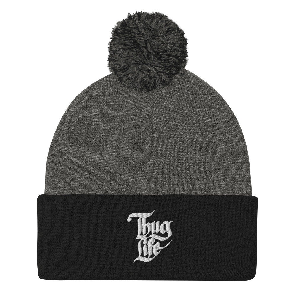 Thug Life 2pac Inspired Pom-pom Beanie Attire Hat Women’s Head Tupac - Etsy