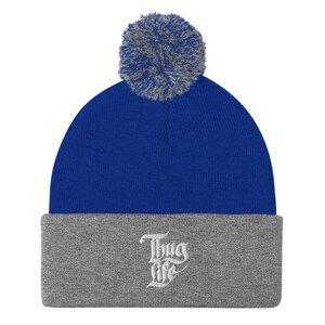 Thug Life 2pac Inspired Pom-pom Beanie Attire Hat Women’s Head Tupac - Etsy