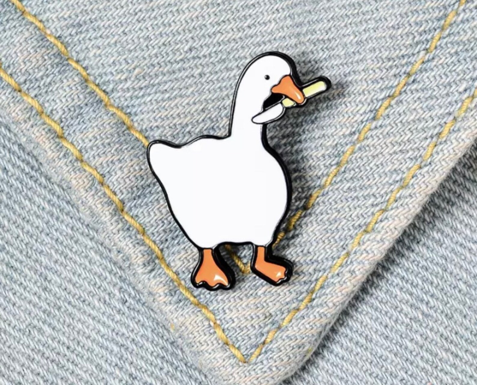 Cute Duck Goose Brooch Pin Knife Denim Bag Gift Jewelry Clothes ...