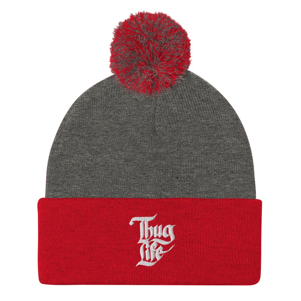 Thug Life 2pac Inspired Pom-pom Beanie Attire Hat Women’s Head Tupac - Etsy