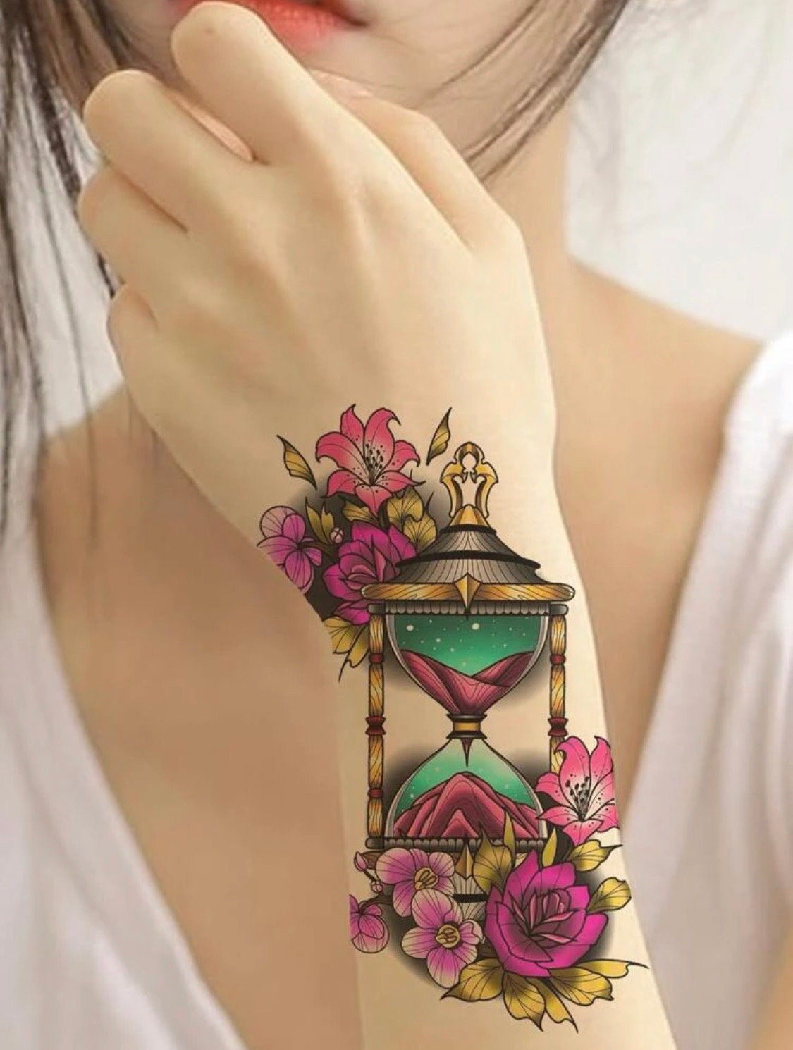 Hourglass Tattoo Wrist