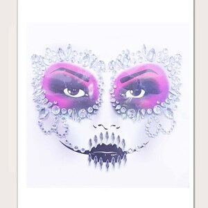 Sugar Skull Face Gems for Costume Makeup - Press-on Face Gems ...