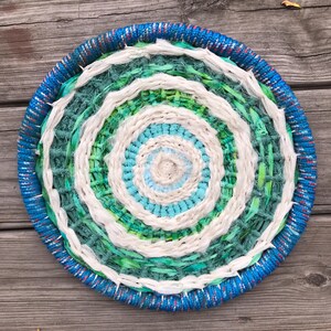 Upgrade // Original Fiber Wall Art, Handmade Round Weaving, Scrap Art, Ooak Fiber Art - Etsy