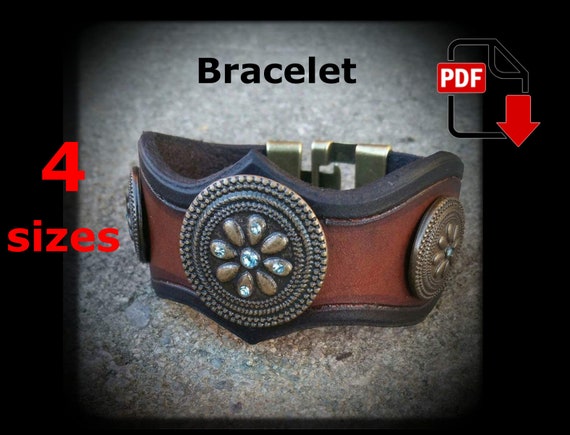 Pdf Pattern for Leather Bracelet | Etsy