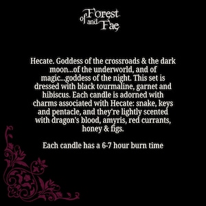 Hecate Tea Light Candle Set | Crystal Infused | Herb Infused | Crystal ...