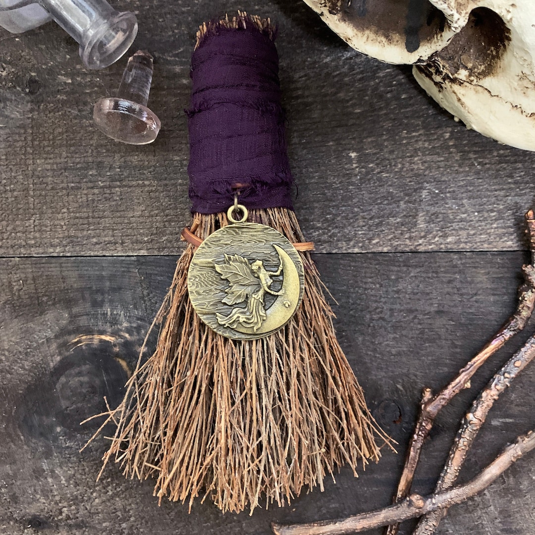Moon Faerie Witch Besom Witch's Broom Witchy Gift Pagan Decor Moon Faerie Decor Witch Broom ...