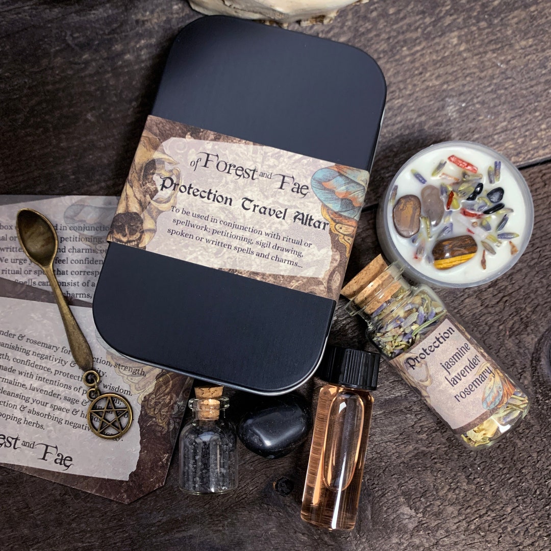 Protection Travel Altar Shielding Ritual Kit Witchcraft Kit Pocket ...