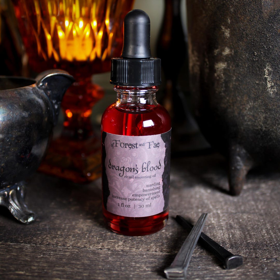 Dragon's Blood Ritual Anointing Oil, Altar Oil for Empowerment ...