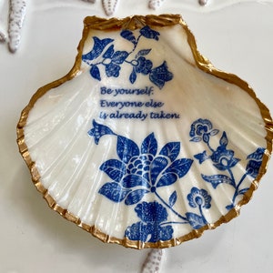 Inspiration, Quotes and Bible Verse Gilded and Decoupaged Natural Clam ...