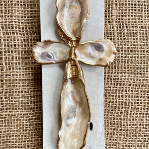 Oyster Shell Crosses Part 3 Natural Oyster Shells on Reclaimed Barn or ...