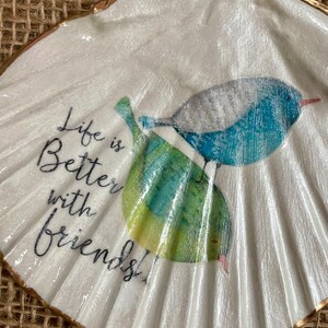 Friendship Collection - Gilded and Decoupaged Natural Sea Shells - Etsy