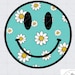 Daisy Retro Smiley PNG - Smiley PNG - Black and White Dot Design PNG ...