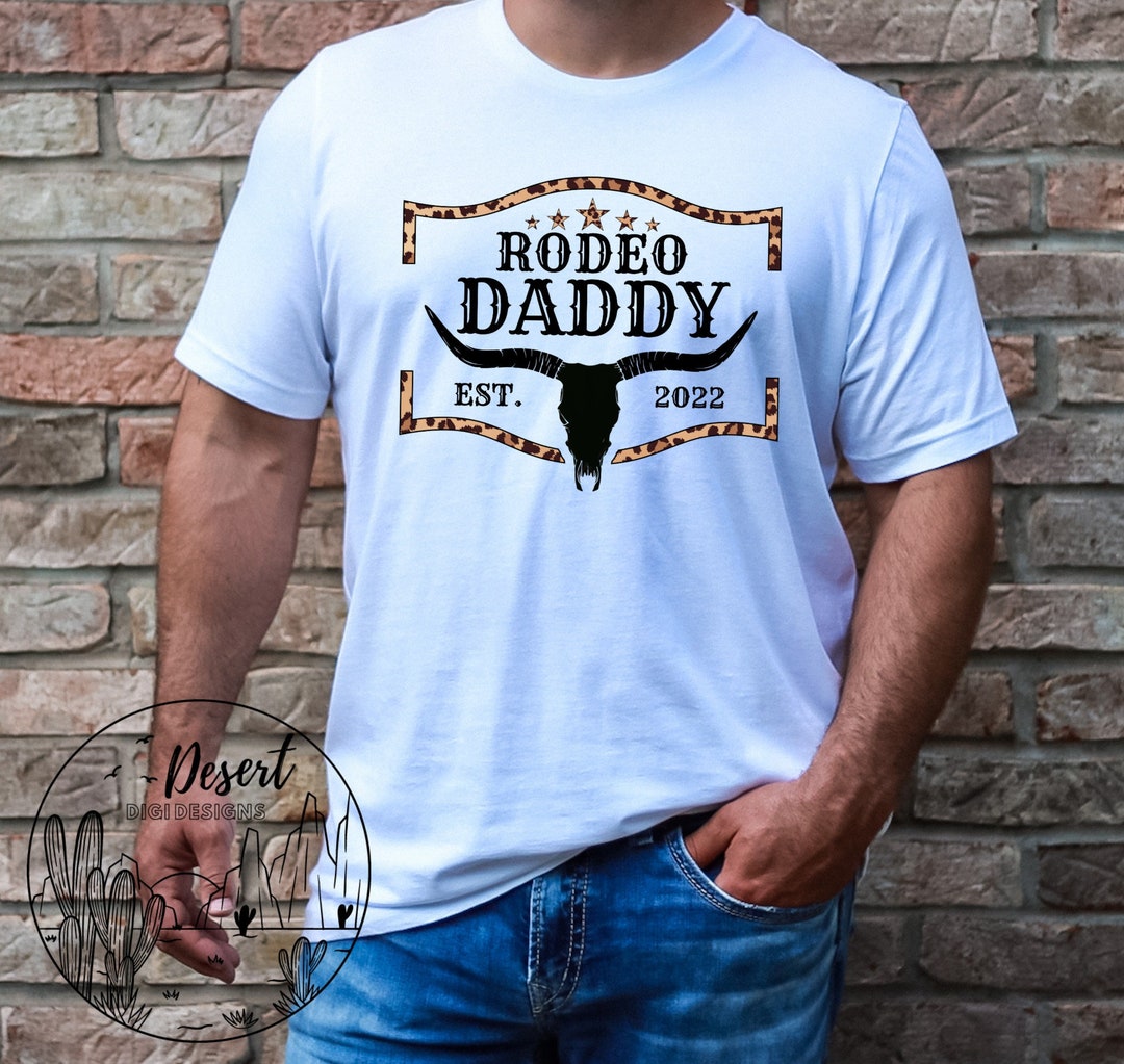 Rodeo Daddy EST 2022 PNG - Cheetah Print - Cowhead Birthday Design PNG ...