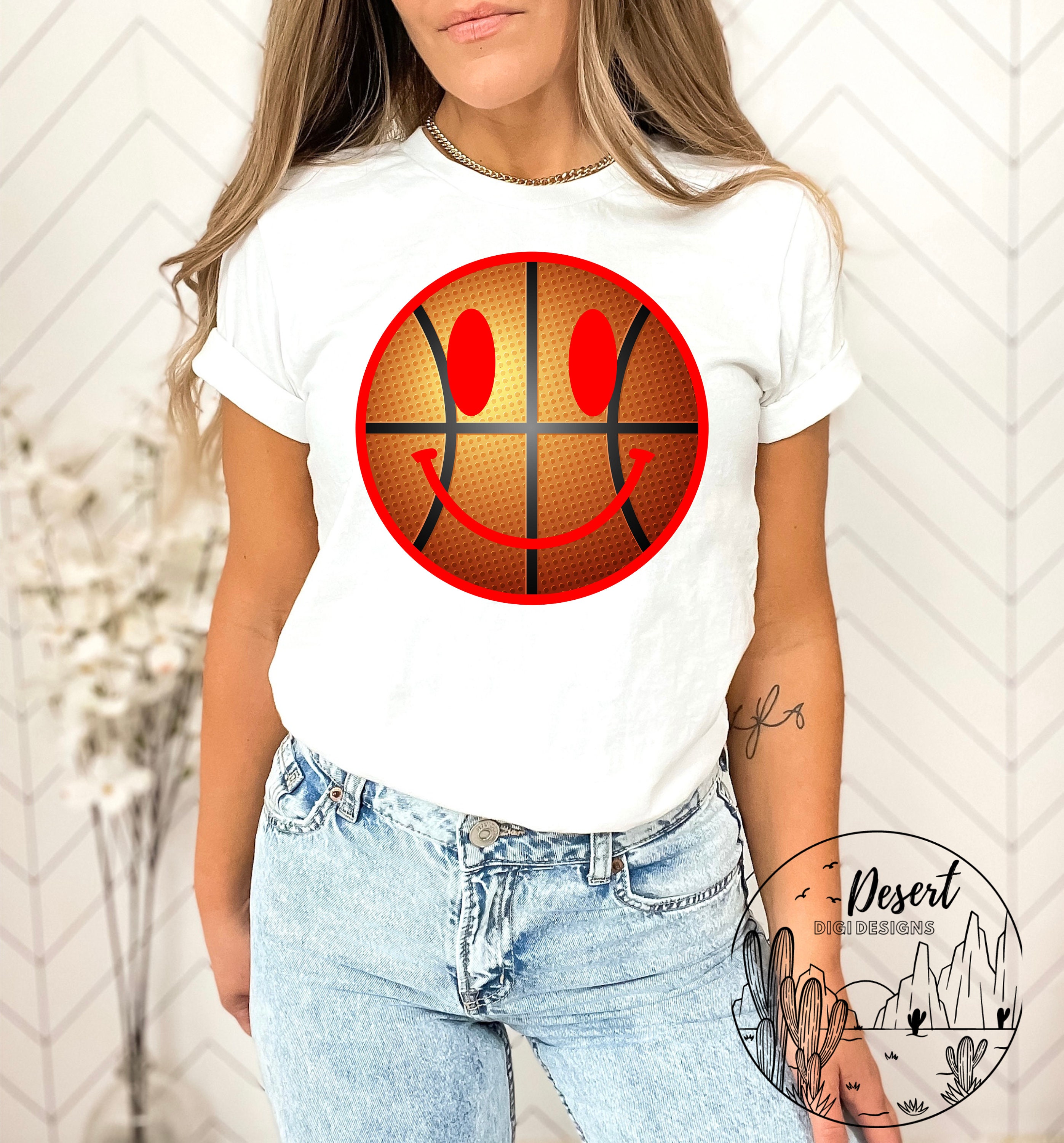 Red Basketball Retro Smiley PNG - Smiley - Basketball Mama Design PNG ...