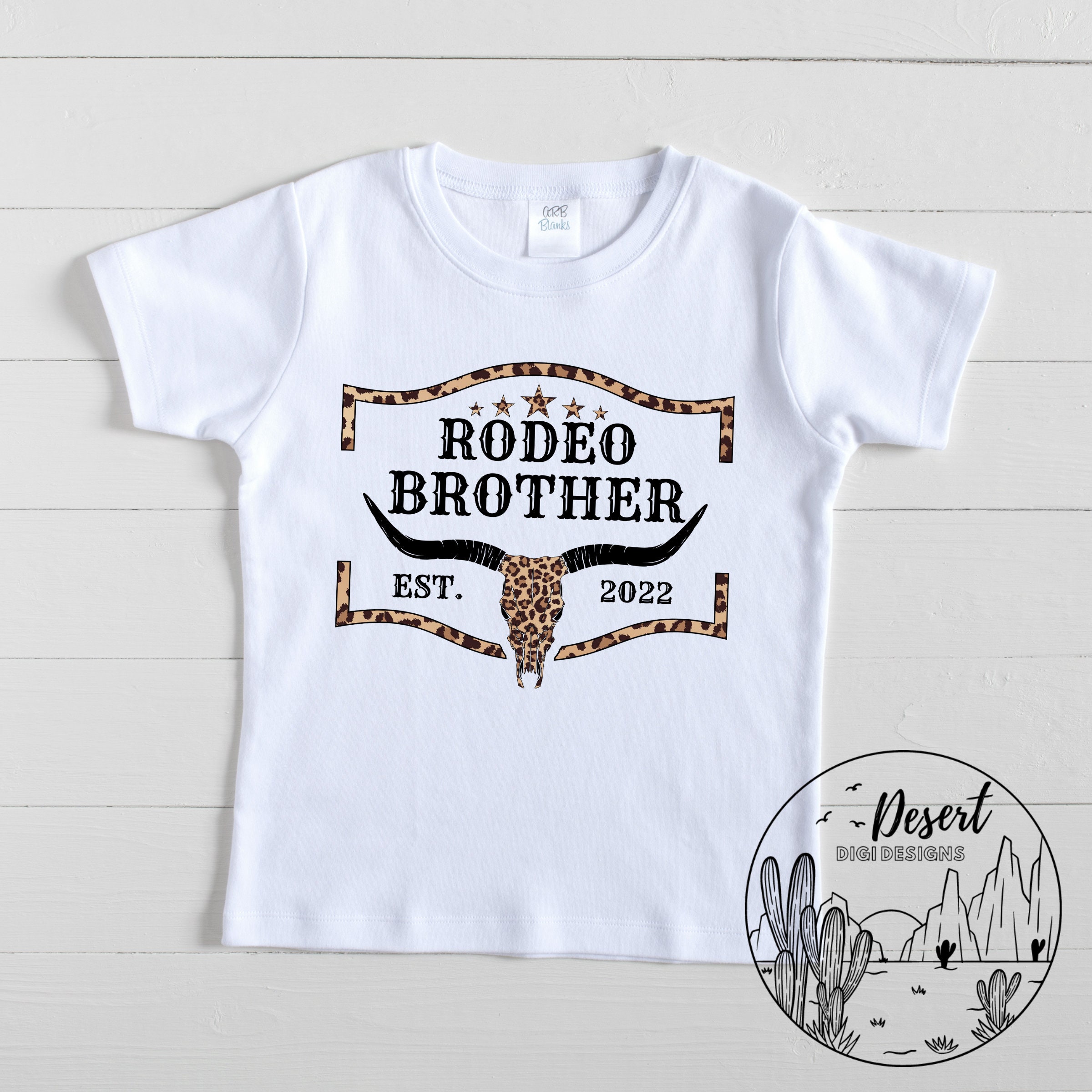 Rodeo Brother EST 2022 PNG - Cheetah Print - Cowhead Birthday Design ...