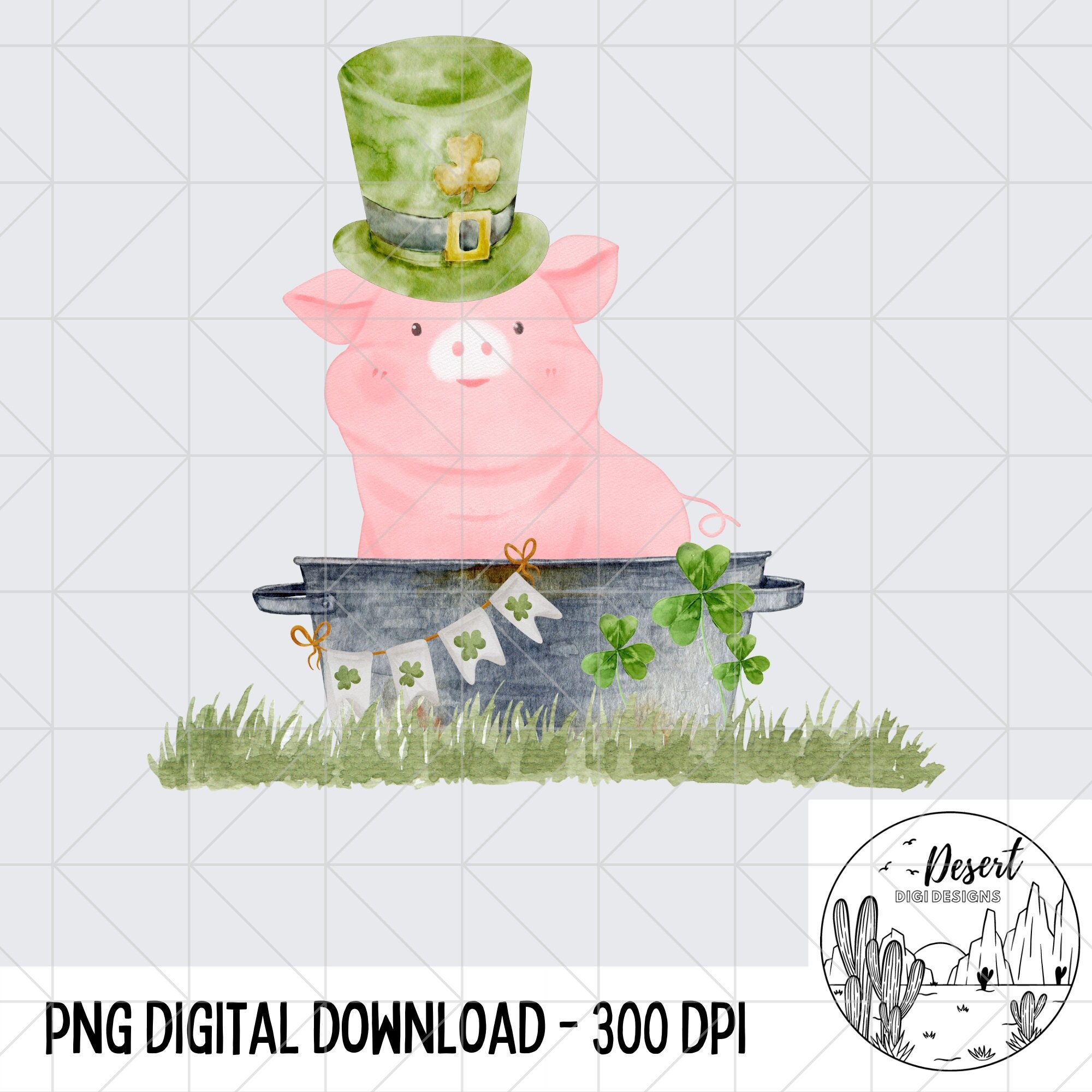 St Patricks Day Pig in a Tub PNG - Farm Life Shirt PNG - Funny Farm ...