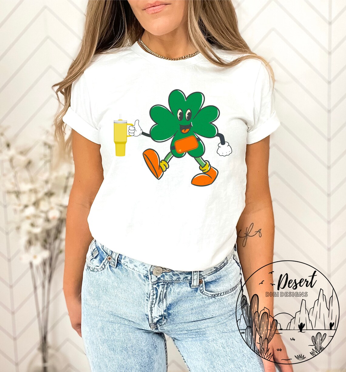Boujee Retro Basic Shamrock PNG - St. Patrick's Day Sublimation Design ...