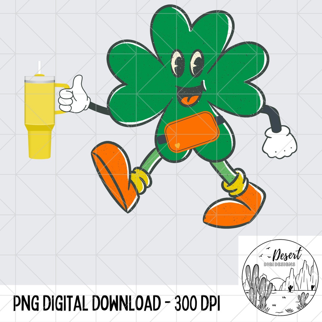 Boujee Retro Basic Shamrock PNG - St. Patrick's Day Sublimation Design ...