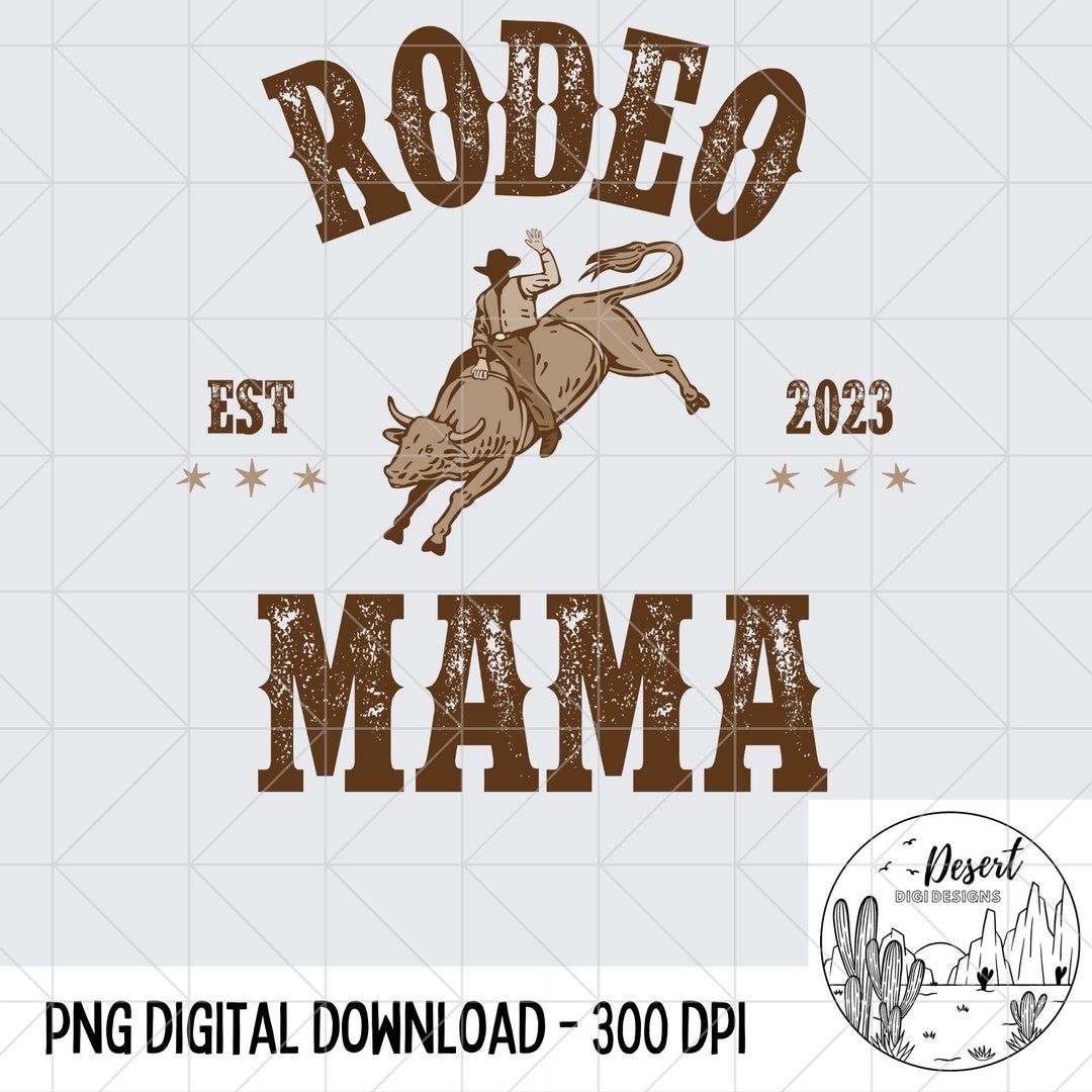 Rodeo Mama EST 2023 PNG - Cowhide Print - Cowhead Birthday Design PNG ...