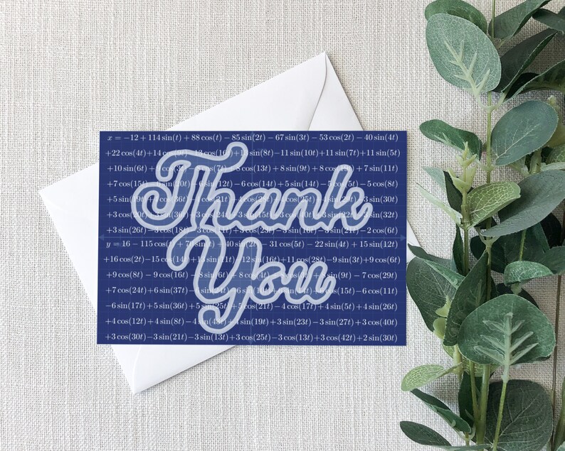 Thank You Card for Math Lovers (and for a Great Cause!) - Etsy