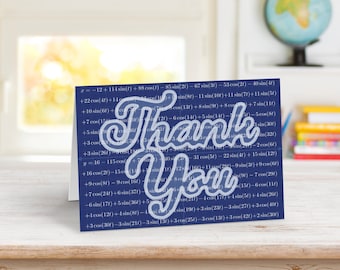 Math Thank You Card - Etsy