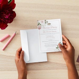 Nesting Party Invite, Nesting Shower Invitation, Editable, Printable ...