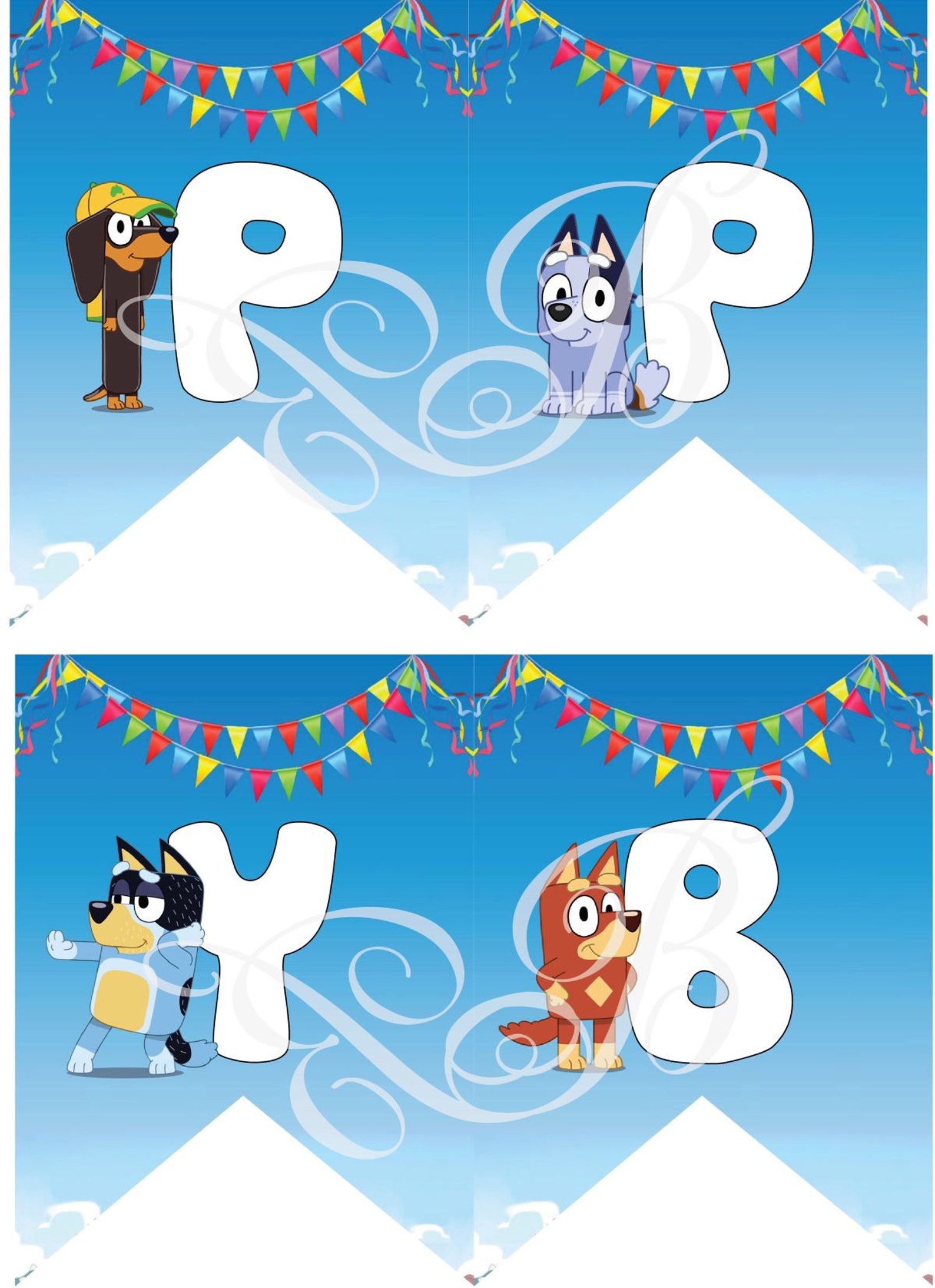 Bluey Birthday Poster Bluey Birthday Banner Bluey Themed Etsy In 2022