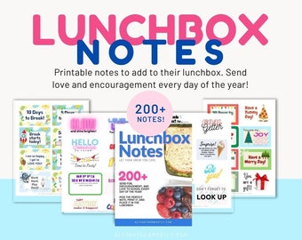 Cute Printable LUNCH BOX NOTES Positive Encouragement for Kids - Etsy