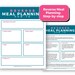 Reverse Meal Planner and Grocery List | PDF Download Letter 8.5x11, A4 ...
