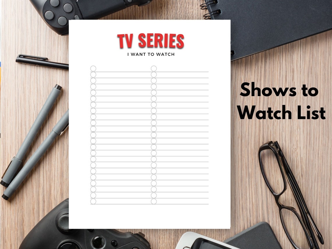 TV Series Tracker - Shows to Watch Planner Printable - PDF JPG Download ...