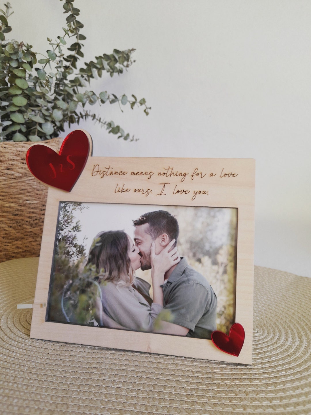 Personalized Wooden Frame With Dedication, Valentine's Gift, Boyfriends ...