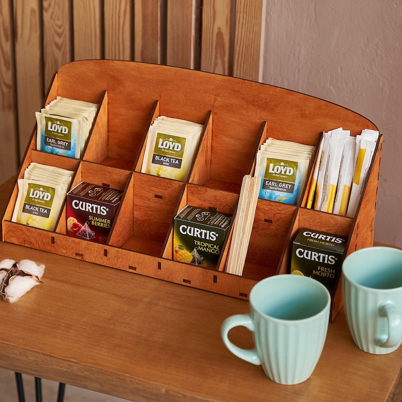 Wooden Tea Bag Organizer - Etsy