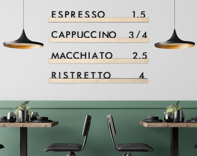 Menu Board Coffee Shop,wood Menu Board,coffee Shop Menu Board,letter ...