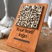 QR Code Menu Sign, Wood Table Menu, Restaurant Table Menu, Restauran ...